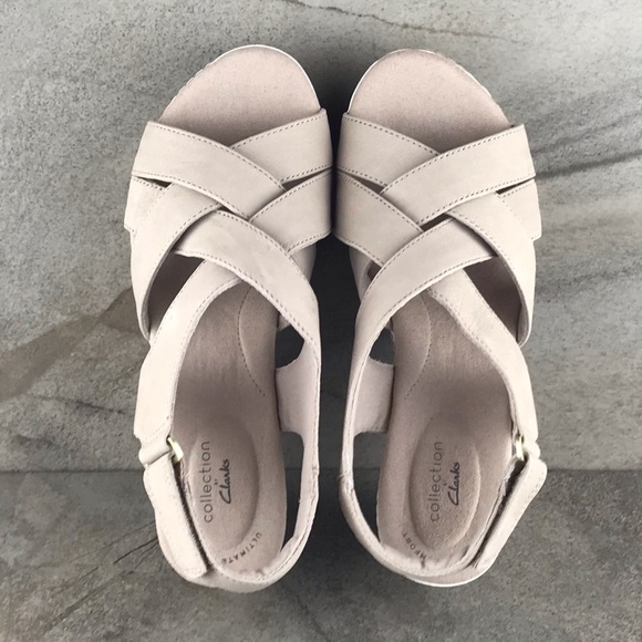 Clarks | Shoes | Clarks Annadel Pearl Slingback Wedge | Poshmark